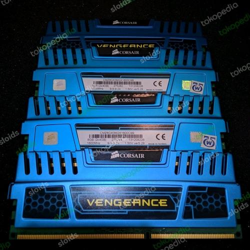 Jual ram ddr3 1600Mhz corsair vengeance blue 16Gb (4x4Gb/2x1kit) - Kota ...