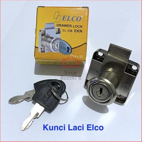 Jual Kunci Laci Padat Elco 22 mm / Lemari Meja Drawer Loker Lock - Kota ...