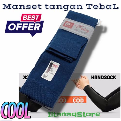 Jual Manset Tangan Pria dan Wanita Tebal dan Panjang Manset Tangan Navy ...