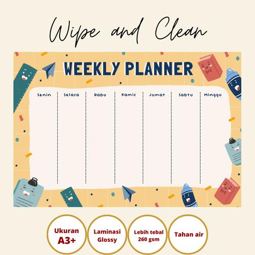 Jual Weekly Planner | Poster Jadwal Pelajaran & Sekolah | Schedule ...