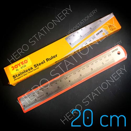 Jual Joyko penggaris besi stainless steel metal ruler 20 cm RL-ST20 ...