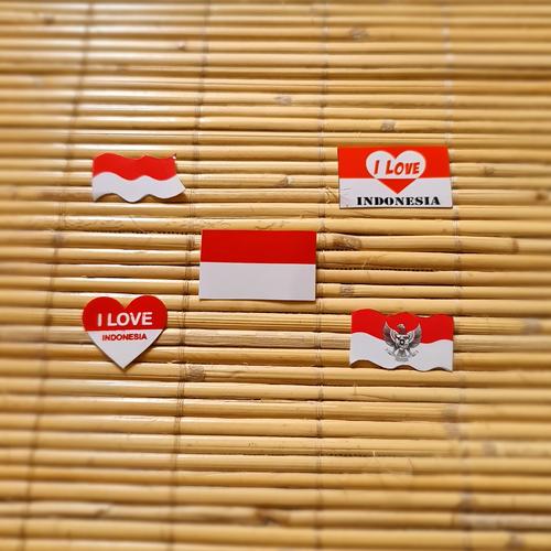 Jual sticker bendera merah putih 17agustus tempel pipi muka mobil kaca ...