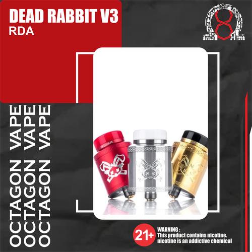 Jual Hellvape Dead Rabbit V3 RDA 24MM 100% Authentic / Dead Rabbit 3 RDA - Gunmetal - Kab ...