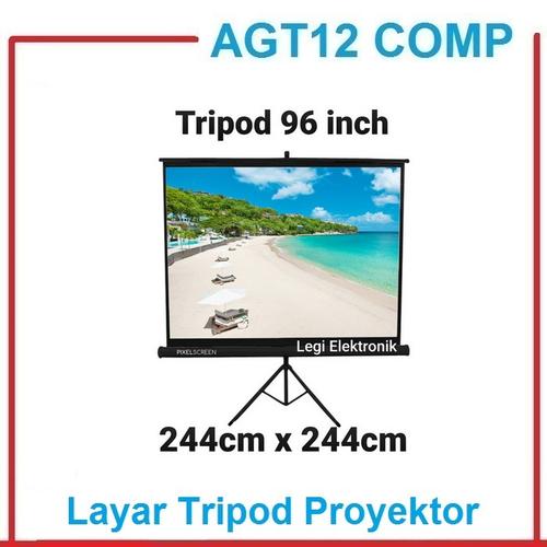 Jual Pixel Layar Tripod Proyektor 96 Inch Projector Screen - Kota ...