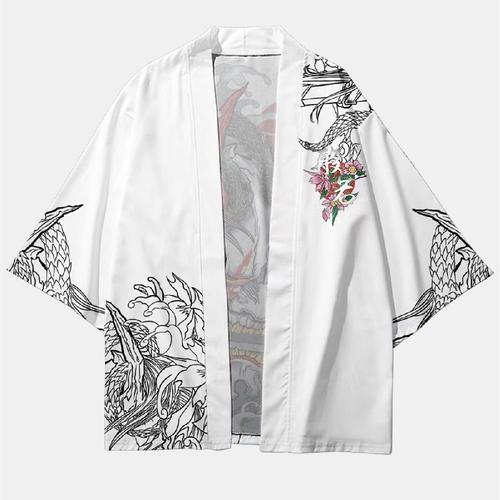Jual baju pria demon harajuku kimono cosplay samurai haori cardigan ...