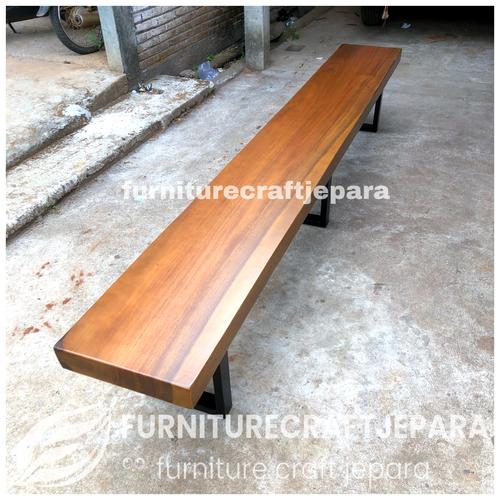 Jual BANGKU KAYU PANJANG BENCH TREMBESI 3 METER KAYU TEBAL SOLID KAKI ...