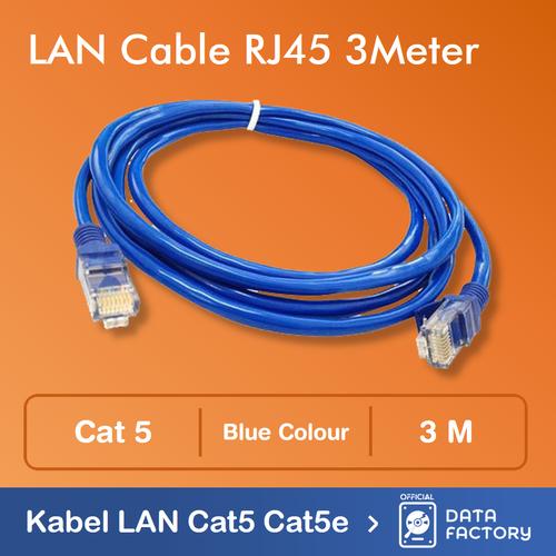 Jual Kabel LAN RJ45 UTP Cat5 Ethernet 3M / 3Meter - LAN Cable Blue Cat ...