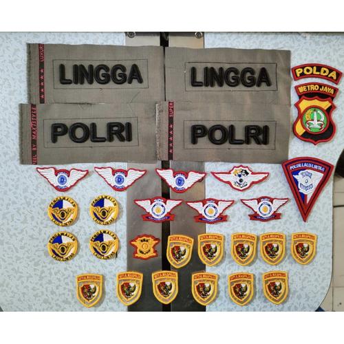 Jual Bordir pin pengawalan lalu lintas, pin setia waspada, wing lantas ...