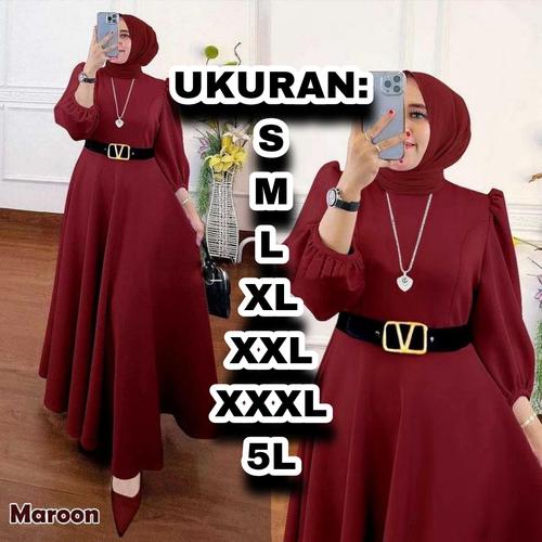 Jual Baju Gamis Wanita Muslim Jumbo Kekinian Pesta Terbaru Modern Polos ...