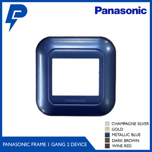 Jual Panasonic Wide Series Metallic Frame 1 Gang 2 Device WEJ78029 ...