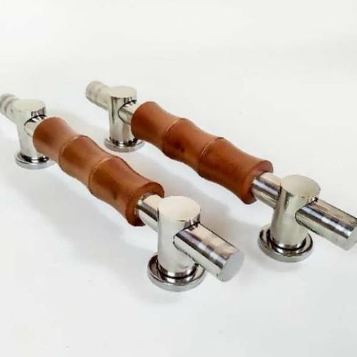 Jual handle pintu 33 cm tarikan pintu bambu kayu bulat gagang pintu ...