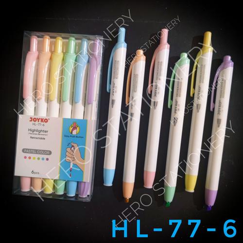 Jual Joyko highlighter pulpen marker pastel colors 6 warna HL-77-6 ...