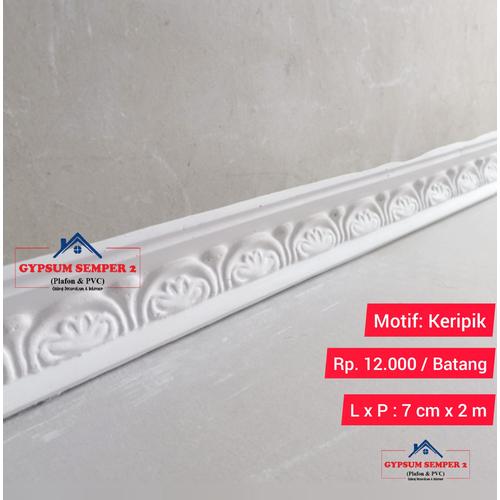 Jual List profil gypsum motif keripik 7 cm / List gypsum plafon murah ...