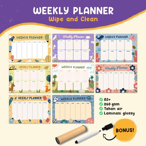 Jual Weekly Planner | Poster Jadwal Pelajaran & Sekolah | Schedule ...