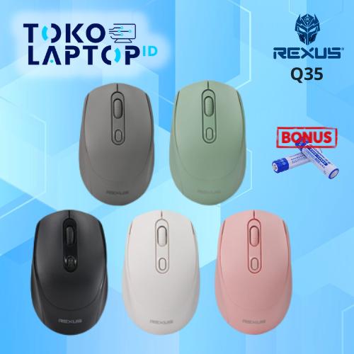 Promo Rexus Q35 Wireless Silent Click Office Mouse - Q5 Biru - Jakarta ...