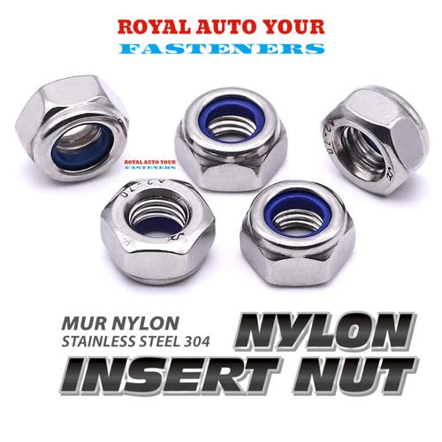 Jual MUR NYLON M5 STAINLESS 304 A2-70 ANTI KARAT. LOCK NUT / NYLON HEX ...