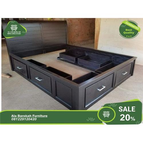 Jual tempat tidur minimalis jati solid ranjang tidur minimalis model ...