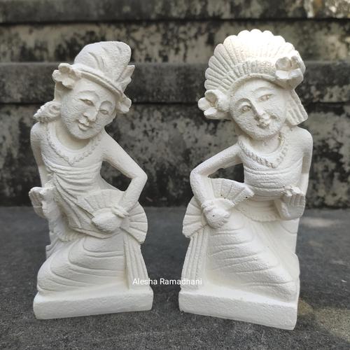 Jual Patung Janger Kipas Bali Sepasang | Pajangan Ornamen Penari Bali ...