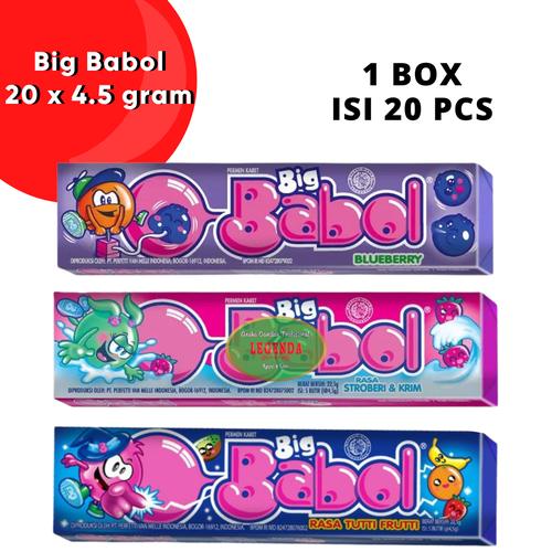 Promo Big Babol Stick 1 box isi 20 permen karet jadul - Strawberry ...