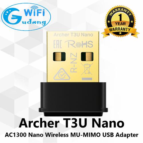 Jual TP-LINK Archer T3U Nano , AC1300 Nano USB Adapter Wireless MU-MIMO ...