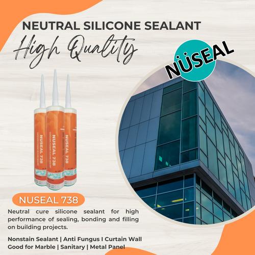 Jual Neutral Silicone Sealant Nuseal 738 | Non Stain I Lem Kaca ...