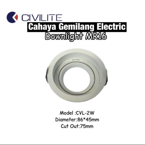 Jual Kap lampu downlight mr16 kosongan civilite halogen spot spotlight ...