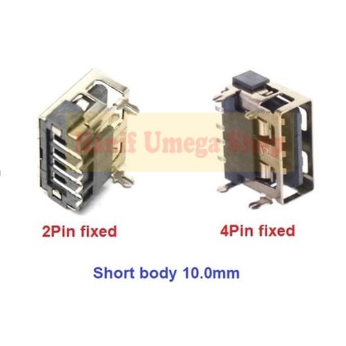 Jual Soket Konektor USB 2.0 Tipe A Female PCB Mount Socket Connector ...