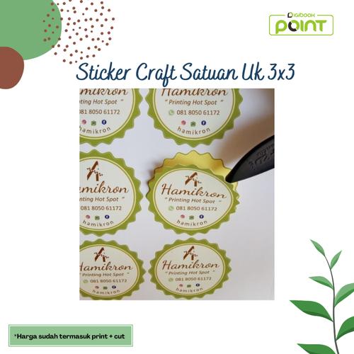 Jual STIKER CRAFT LABEL - STIKER SATUAN CRAFT LABEL - UK 3x3, POTONG ...