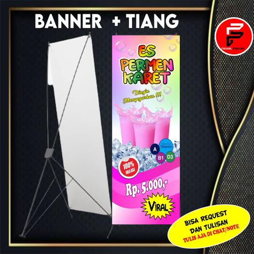 Jual Banner Kustom + tiang, X banner fullset Ukuran 60 x 160 cm - Kab ...