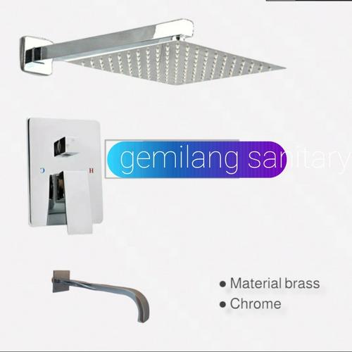 Jual PAKET KRAN TANAM PANAS DINGIN 4 LUBANG + WALL SHOWER + SPOUT KRAN ...