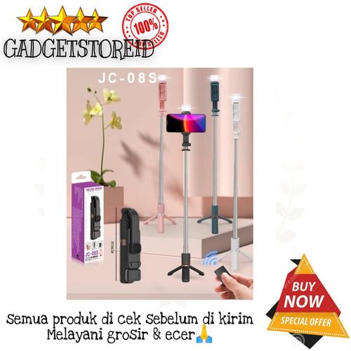 Jual GG - Tripod tongsis bluetooth 4in 1 / 4in 1 lampu LED JC - 08s JC ...