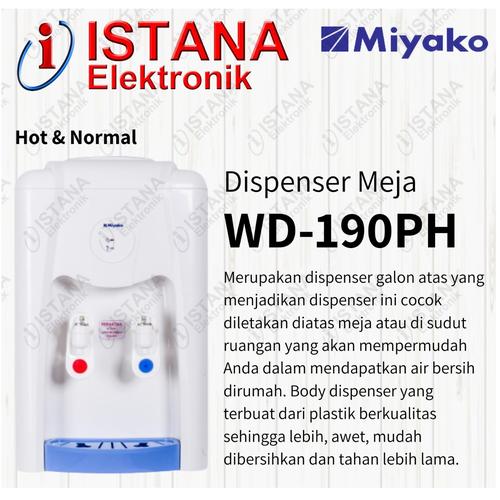 Jual MIYAKO DISPENSER DI MEJA/DUDUK HOT & NORMAL 2 KRAN WD-190PH - Kota ...