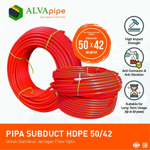 Jual Pipa Telecommunication Subduct HDPE 50x42 mm Orange Strip Biru - Kab. Tangerang - ALVAPIPE ...