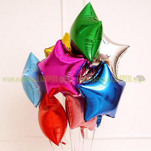 Jual Balon Foil Bentuk Star Bintang Ukuran 18 Inch Inci Satuan 18 ...