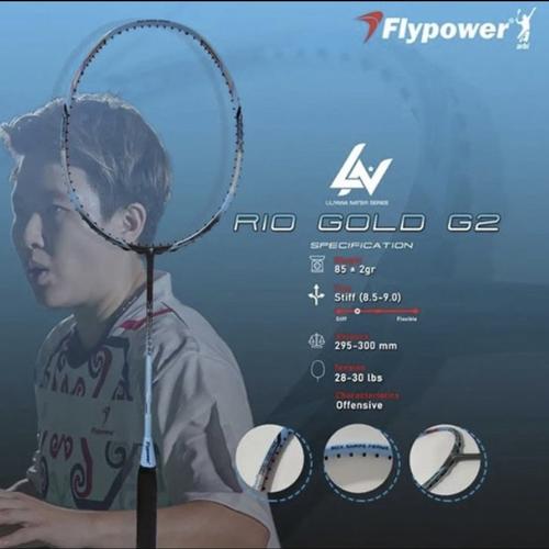 Jual RAKET BADMINTON FLYPOWER RIO GOLD G2/GII FREE PEMASANGAN SENAR ...