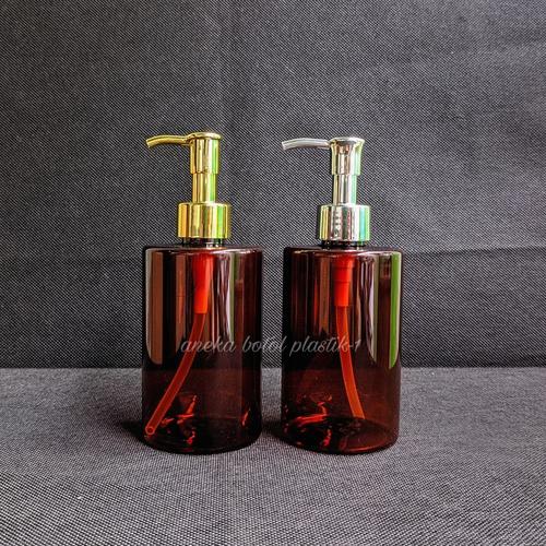 Jual Botol Pump 250ml Coklat Rf / Botol Pet 250ml Amber Rfs Luxury Gold - Kota Depok - aneka ...