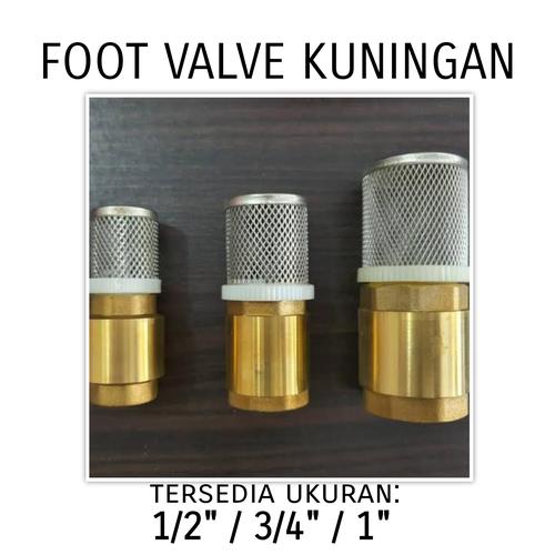 Jual Foot valve 1/2" 3/4" 1" inch kuningan tusen tussen tosen foot klep ...