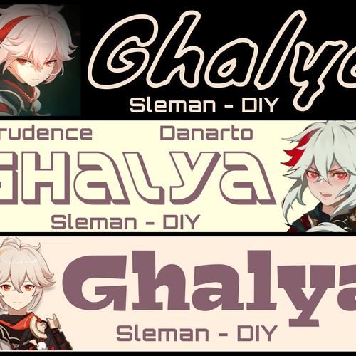 Jual stiker label nama waterproof Genshin Impact Kazuha - Non Pastel ...