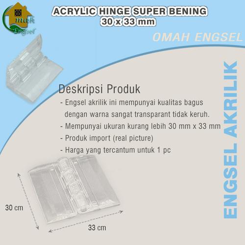 Jual Engsel akrilik 30x33mm Acrylic hinge Engsel super bening murah M ...