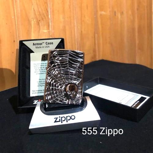 Jual zippo amor original spider web skull with crystal lized new - Kota ...