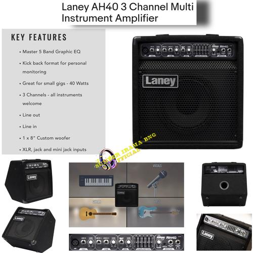 Jual LANEY AH40 COMBO AMPLIFIER MULTI INSTRUMENT- GITAR KEYBOARD DRUM ...