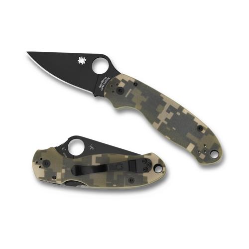 Jual The Spyderco Paramilitary 3 G-10 Digital Camo - Black Blade ...