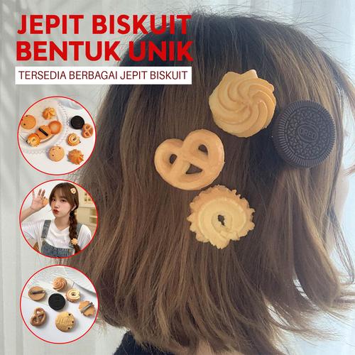 Jual Jepit rambut mini biskuit clip korea anak dewasa lucu unik estetik ...