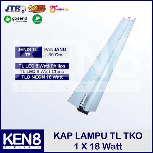 Jual Kap Lampu TL TKO 1 x 18 Watt | 1 x 9 Watt LED - Dengan Fitting ...