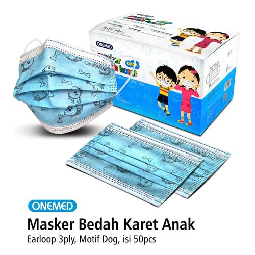 Jual Masker Medis Karet Anak OneMed Box Isi 50Pcs Masker Anak Onemed ...