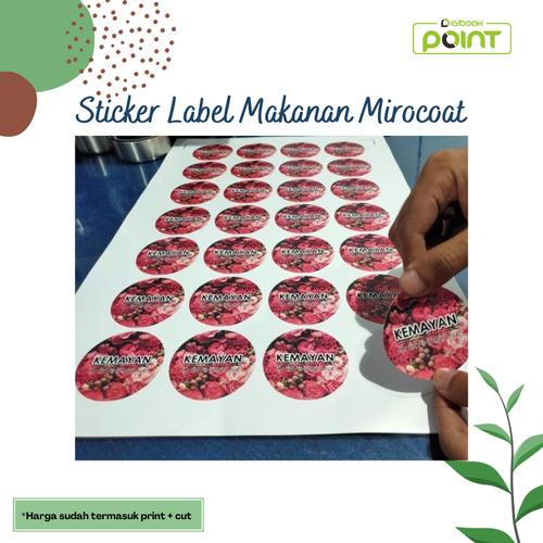 Jual Sticker label makanan / cetak stiker a3 - Stiker Chromo Kiss Cut ...
