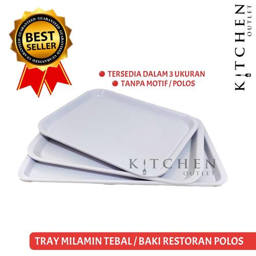 Jual Nampan Tray Baki Melamin Tebal Berkualitas 40cm x 28cm - Putih ...