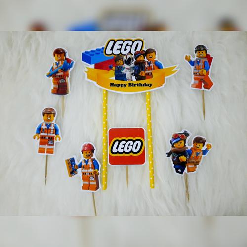 Jual Topper Lego topper ulang tahun topper happy birthday hiasan tart ...