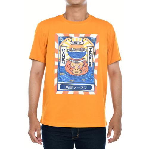 Jual Kaos Graphic Tee Shirt Katun - Shinsei Saru Ramen - Mustard - XL ...