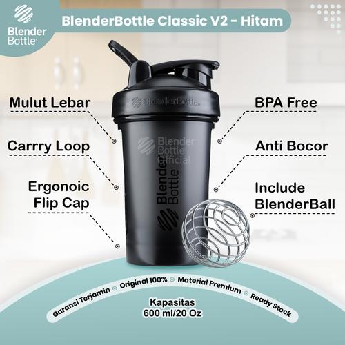 Jual Botol Minum BlenderBottle Classic V2 20oz Shaker Bottle Hitam ...